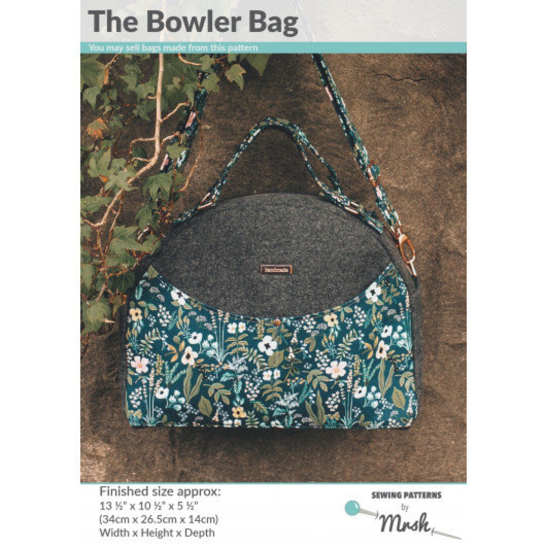 Mrs H Bowler Bag Paper Pattern Sewing Bagmaking Ladies Teenagers - Etsy