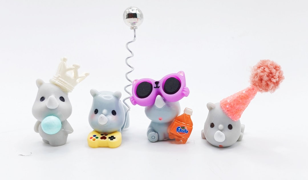 Rhino Cake Topper Rhino Baby Party Rhino Table Sprinkles Wild Party ...