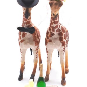 Giraffe Wedding Cake Topper | Animal Bride and Groom | Animal Theme ...