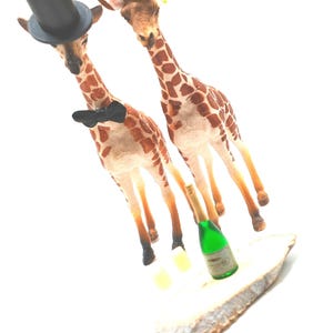 Giraffe Wedding Cake Topper | Animal Bride and Groom | Animal Theme ...