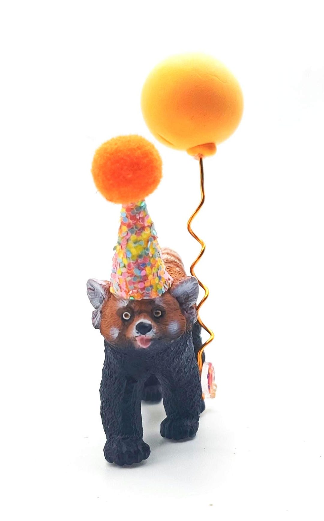 Red Panda Cake Topper: Party Animal With Mini Party Hat - Etsy UK