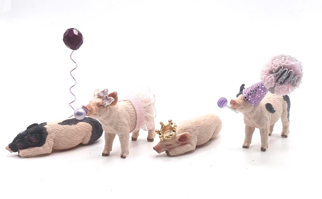 Pig Cake Topper | Mini Party Pigs | Table Sprinkles | Piggy Party ...