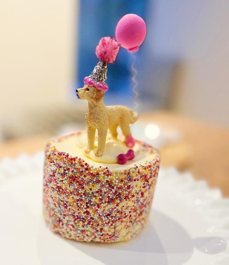 Labradoodle Cake Topper | Hand-painted Party Pet Decoration | Custom ...