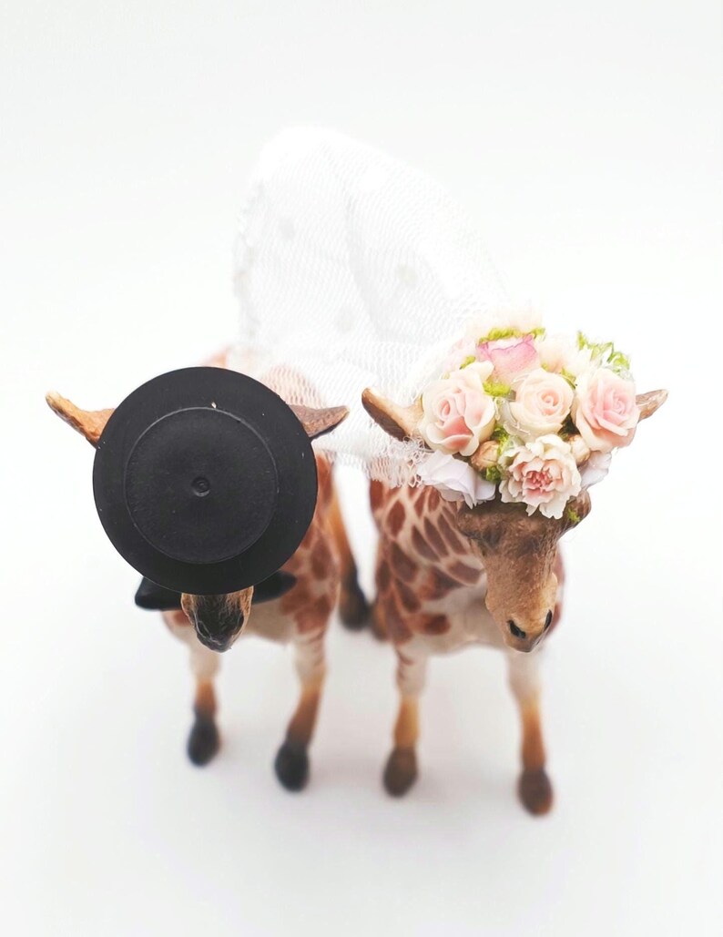 Giraffe Wedding Cake Topper | Animal Bride and Groom | Animal Theme ...