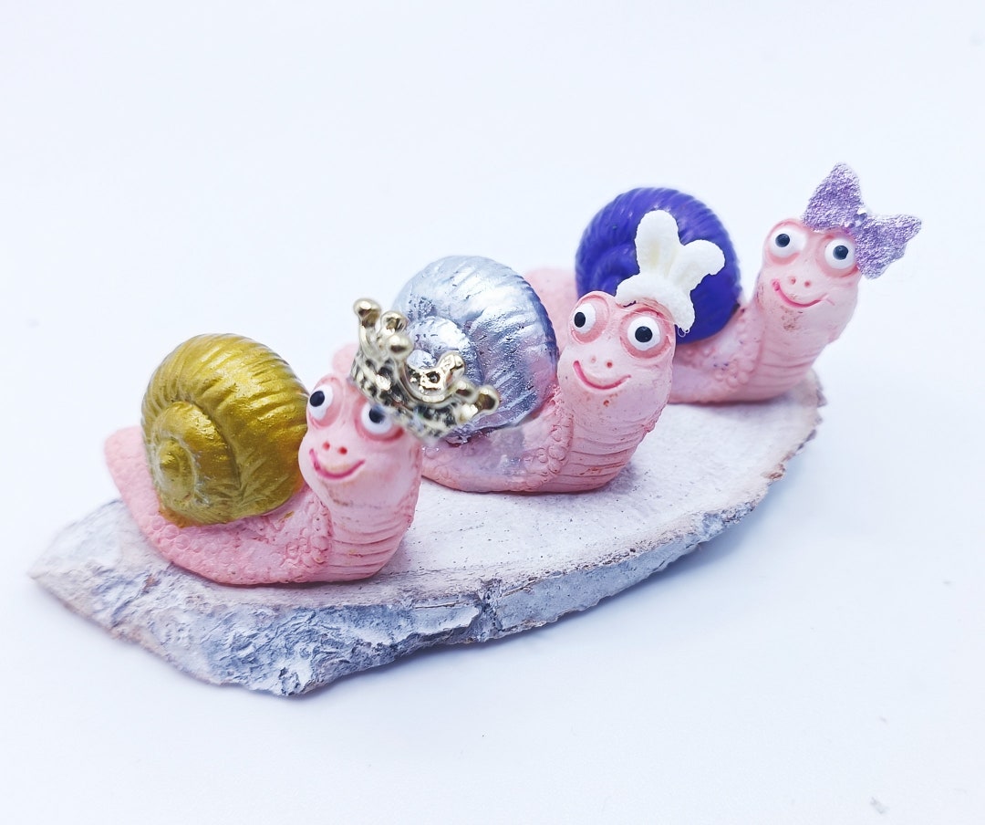 Mini Snail Cake Topper Cute Snail Cupcake Party Snail Table Sprinkles ...