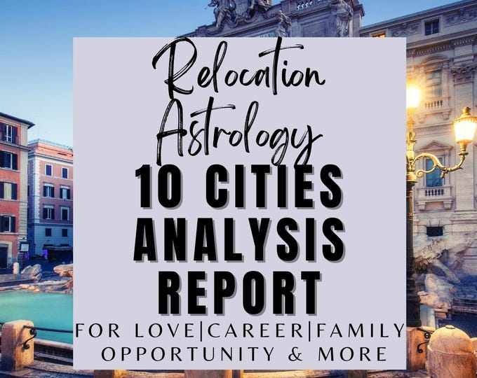 Astrocartography Reading | Relocation Report for 10 Cities - Etsy