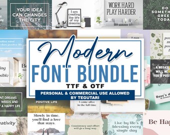 Modern Script Bundle Cricut Fonts, Procreate Fonts, Canva Fonts ...