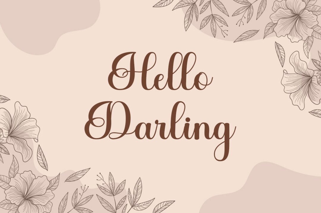 Hello Daring Calligraphy Font, Wedding Font, Script Font, Cursive Font ...