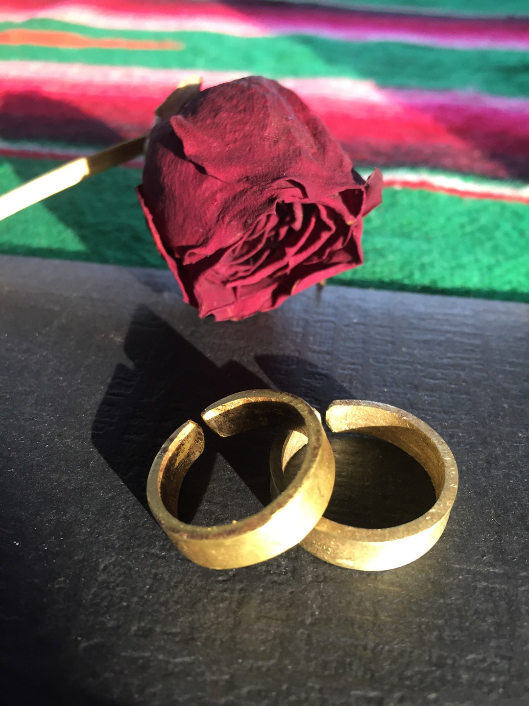 California 24K Pure Gold Wedding Ring - Hand Forged Hammered Ring ...