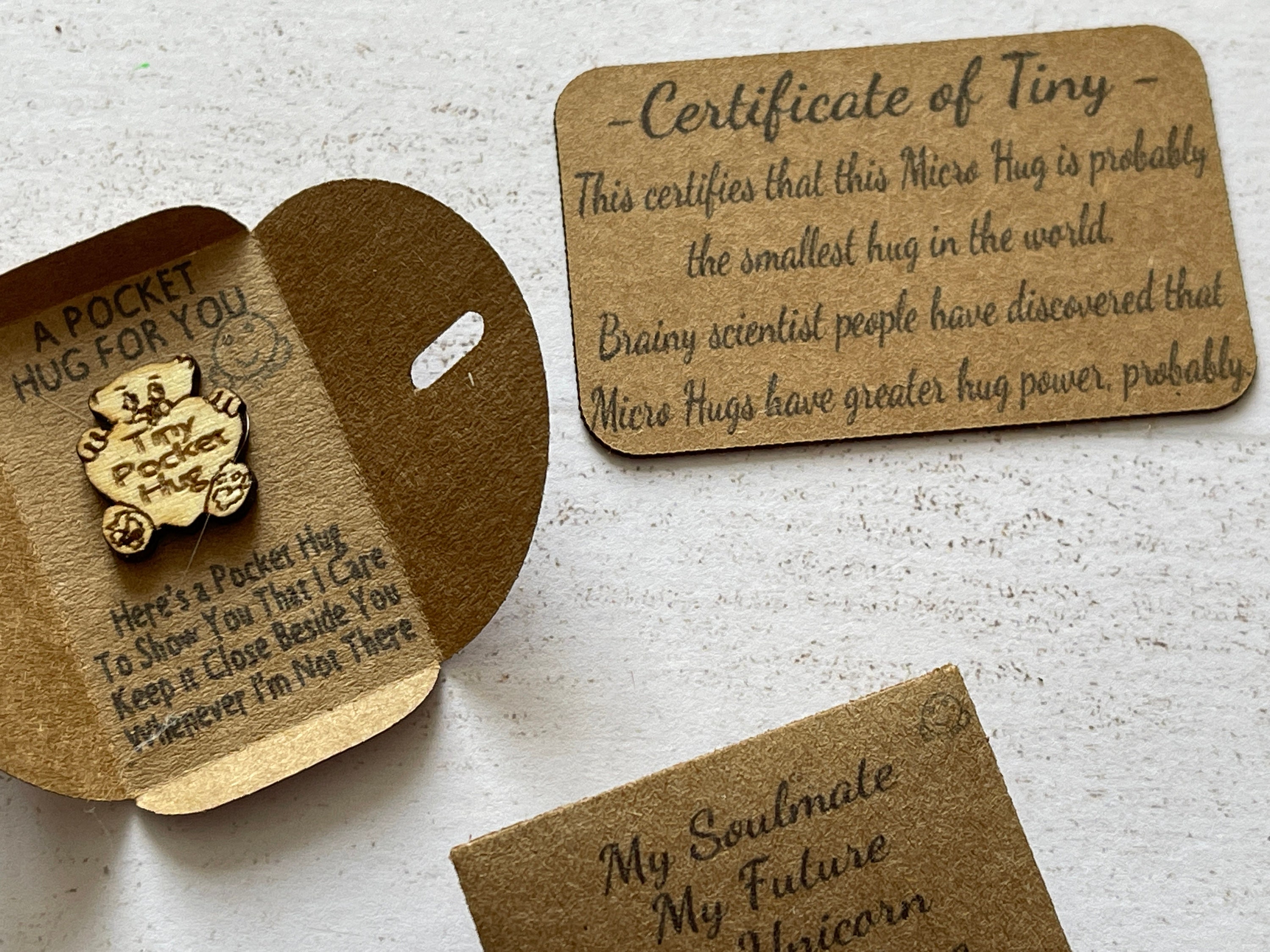 Micro Pocket Hug With Personalised Message on Envelope - Etsy