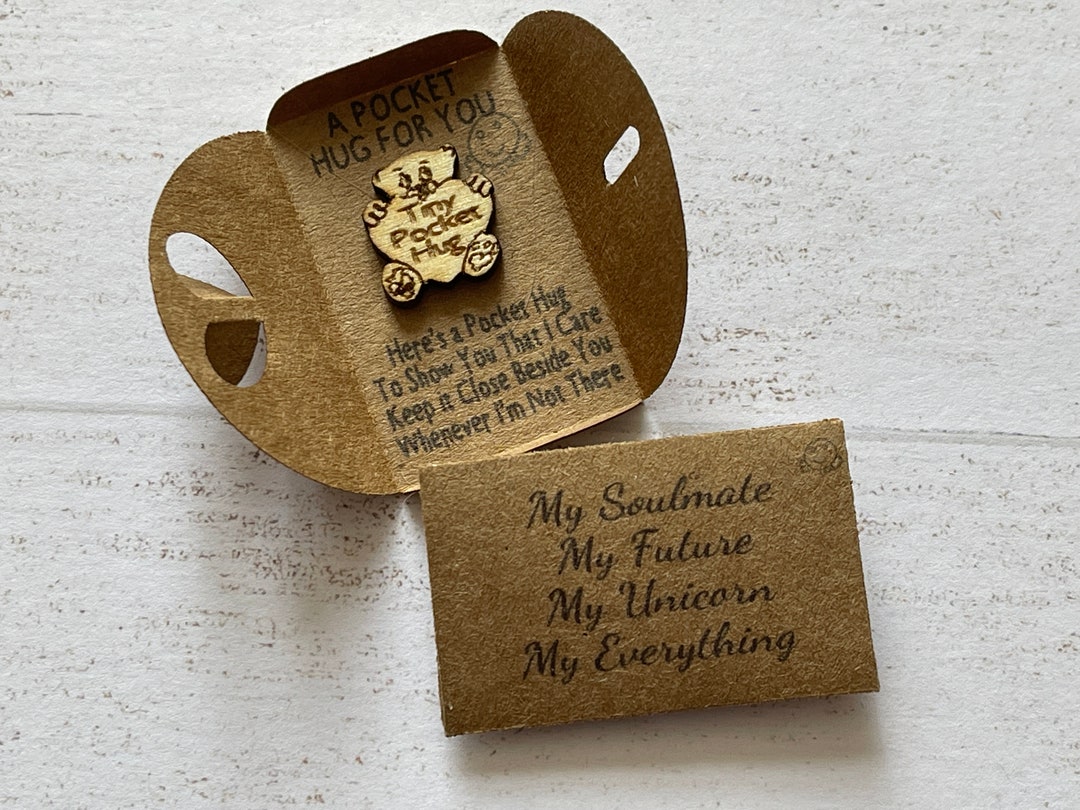 Micro Pocket Hug With Personalised Message on Envelope Gift for Friends ...