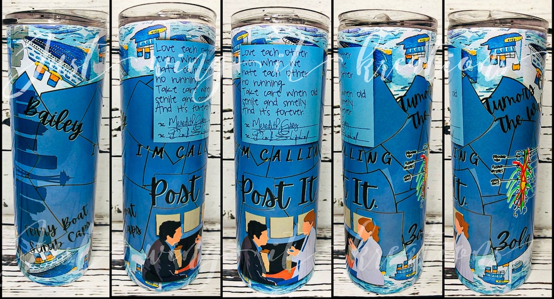 Grey's Anatomy Post It 20oz STRAIGHT Tumbler Wrap PNG - Etsy