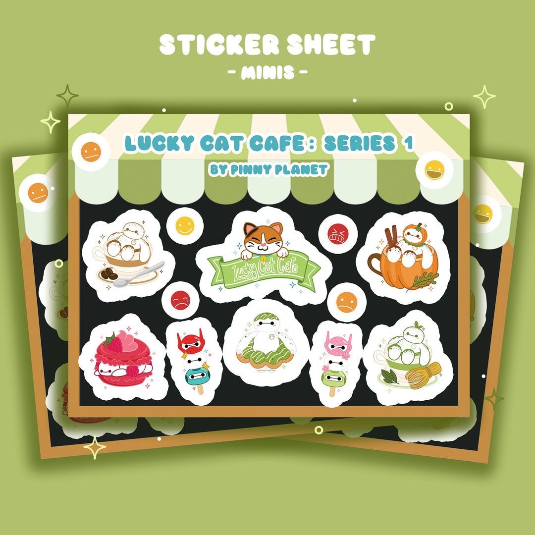 Baymax Cafe Mini Stickers: Big Hero 6 Inspired Clear Vinyl Decals - Etsy