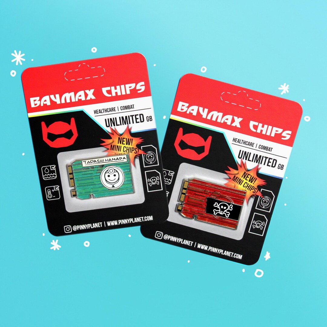 Big Hero 6 Inspired Baymax Chips Mini Enamel Pins Disney Fantasy Hard ...