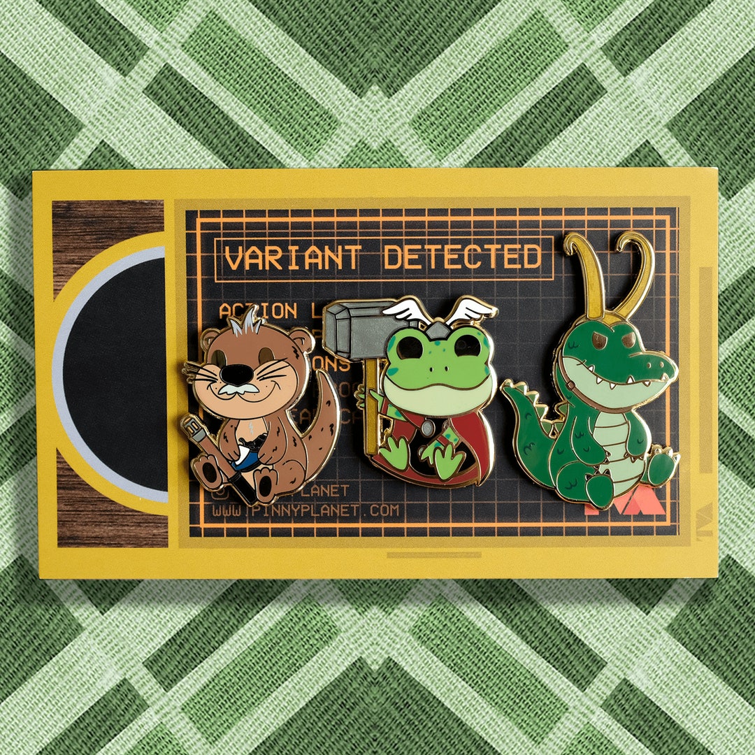 The Variants: Croki, Throg, & Mobius Otter Pins | Marvel Hard Enamel ...