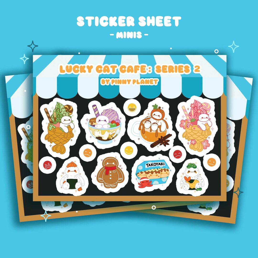Baymax Cafe Mini Stickers: Big Hero 6 Clear Vinyl Decals - Etsy