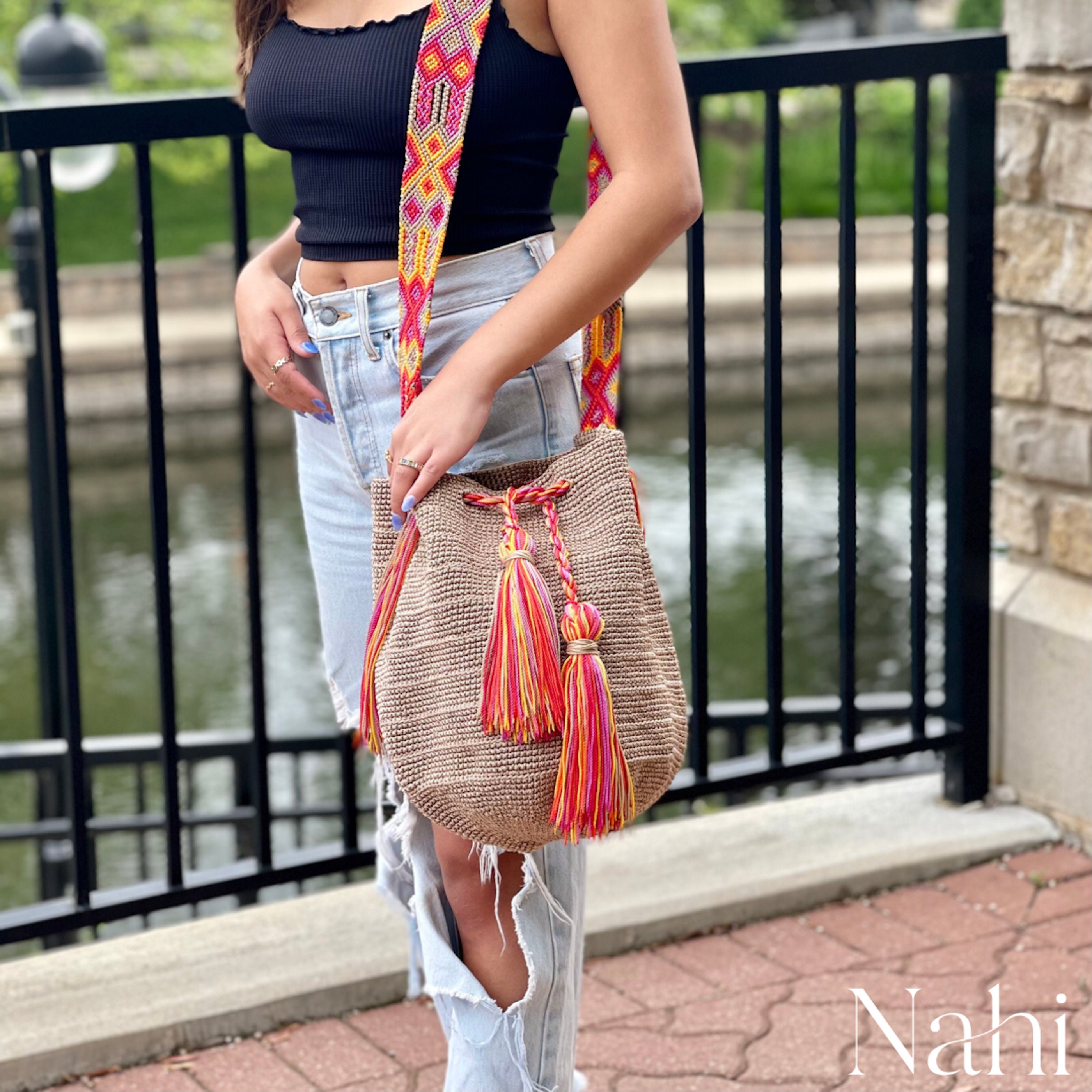 Mexican Morral Bag Handmade Crochet Purse Bag Crossbody - Etsy