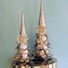 Tabletop Christmas Cone Tree, Modern Gold Christmas Tree , Holiday Foam ...