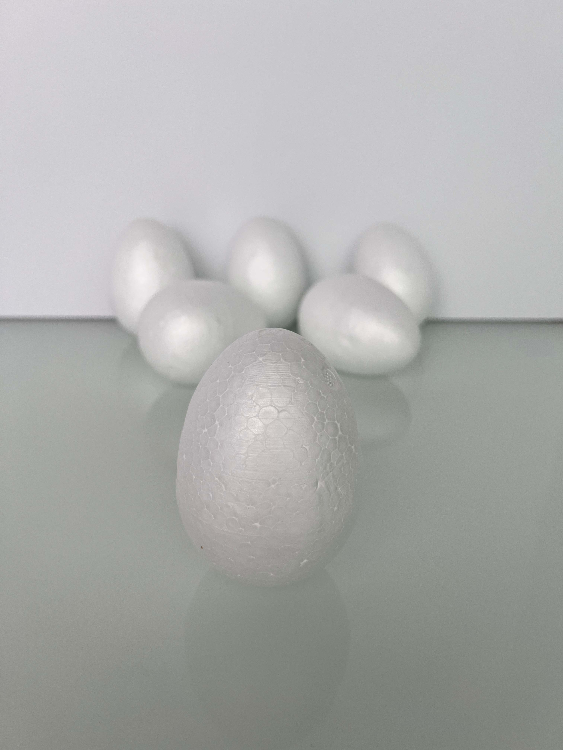 Styrofoam Eggs 4" Sets of 6, Polystyrene Eggs, Large Foam Eggs - Etsy