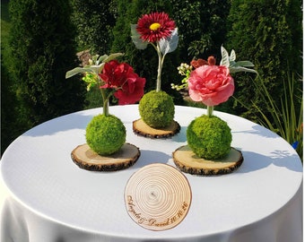 Rustic Moss Decoration, Wedding Centerpiece, Moss Ball, Rustic Home ...