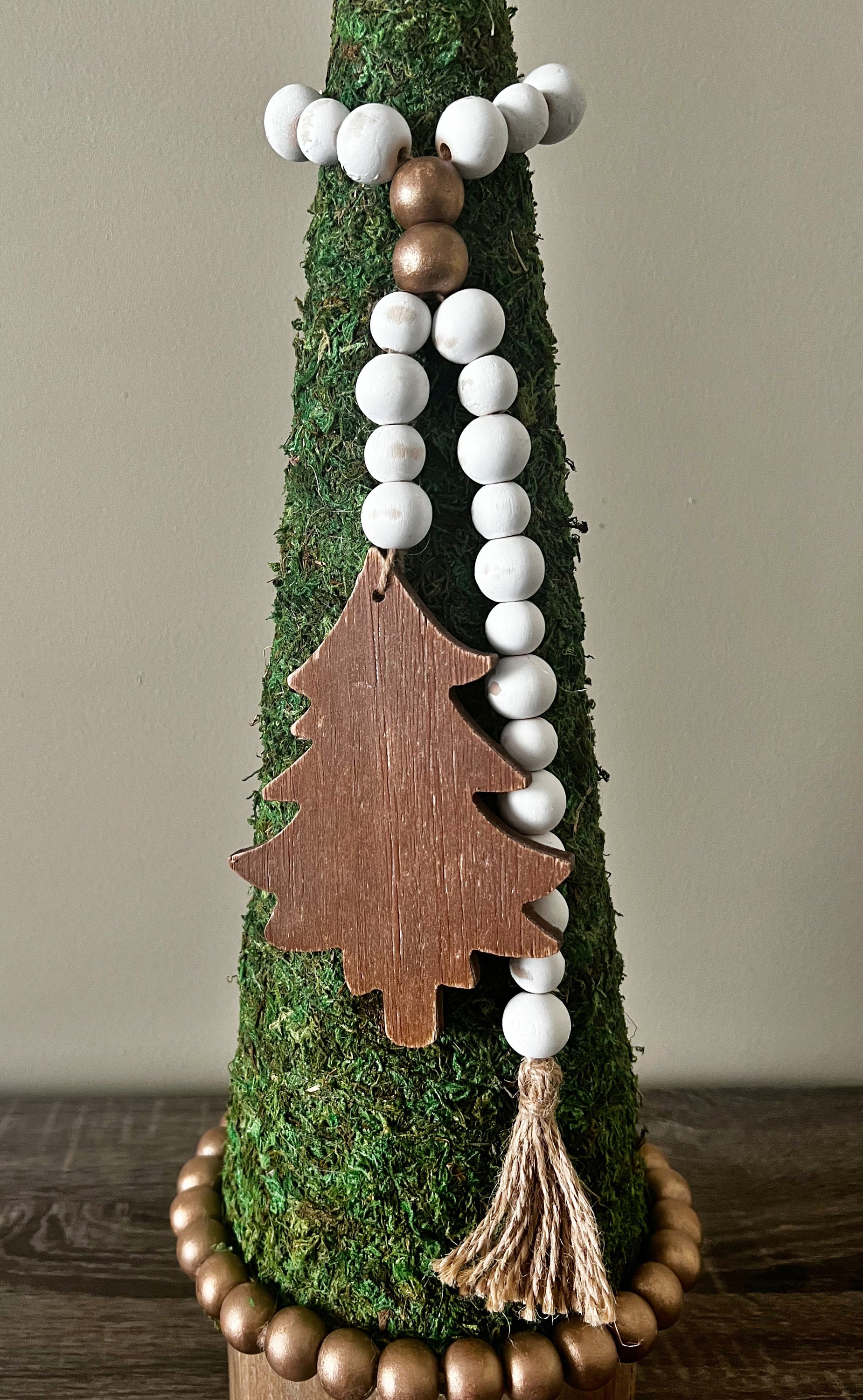 Christmas Cone Rustic Green Trees, Moss Tree, Farmhouse Winter ...