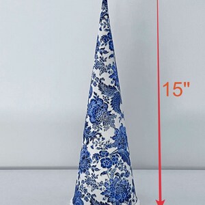 Chinoiserie Cone Tree, White and Blue Decor - Etsy