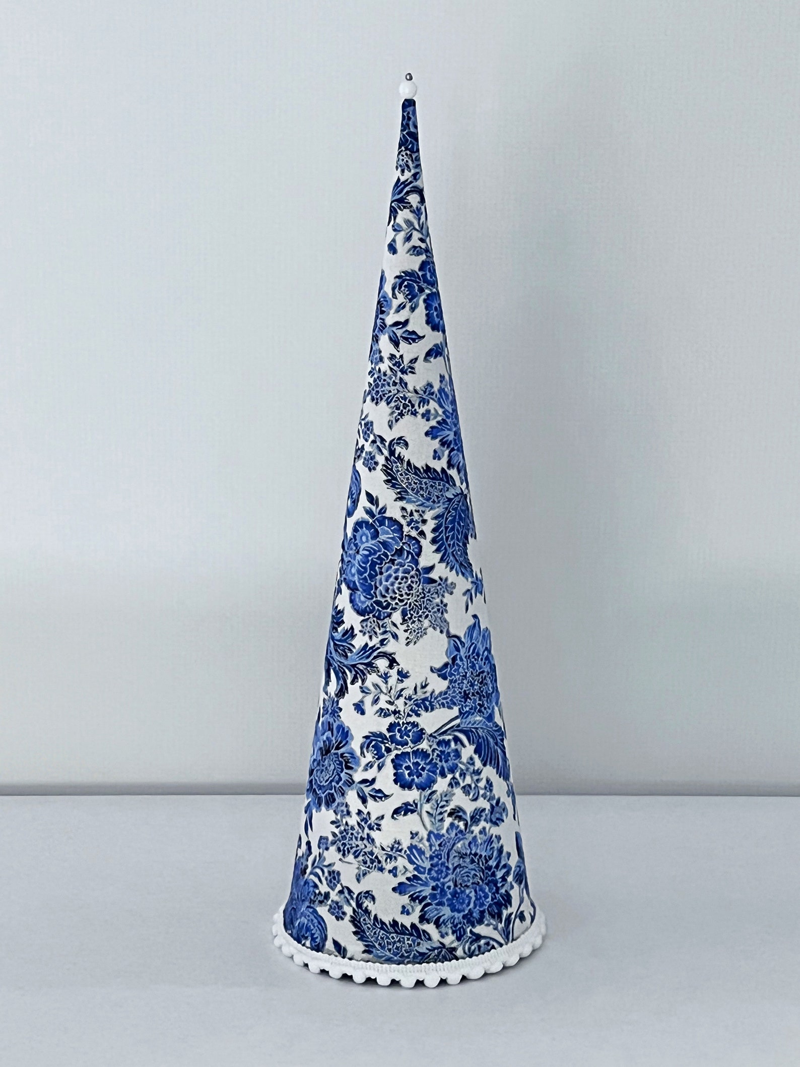 Chinoiserie Cone Tree White and Blue Decor - Etsy