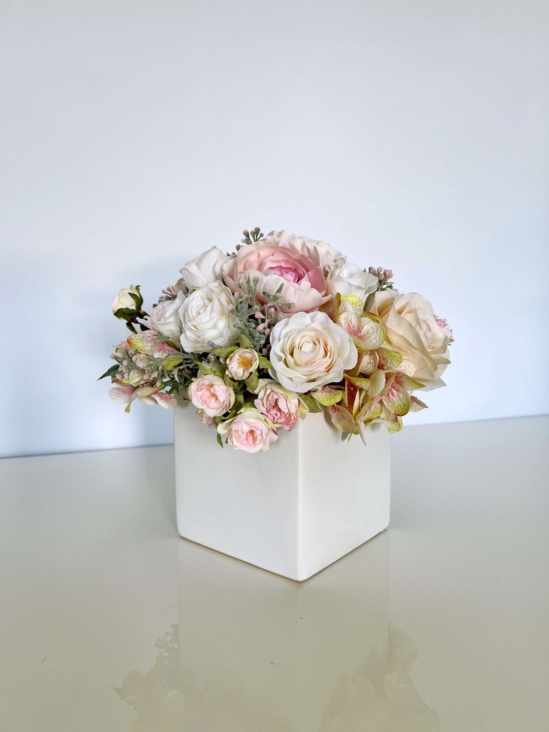 Spring Flower Arrangement, Small Peony Arrangement, Flowers Gift - Etsy