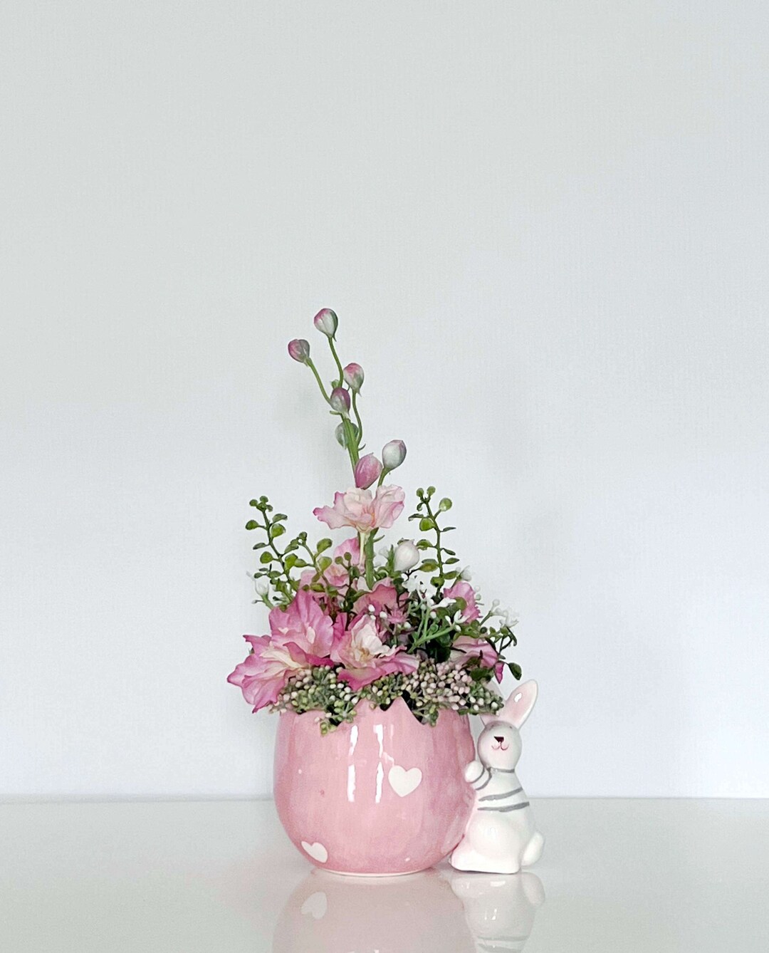Easter Gift for Baby Girl, Pink Easter Floral Arrangement, Easter Pink ...