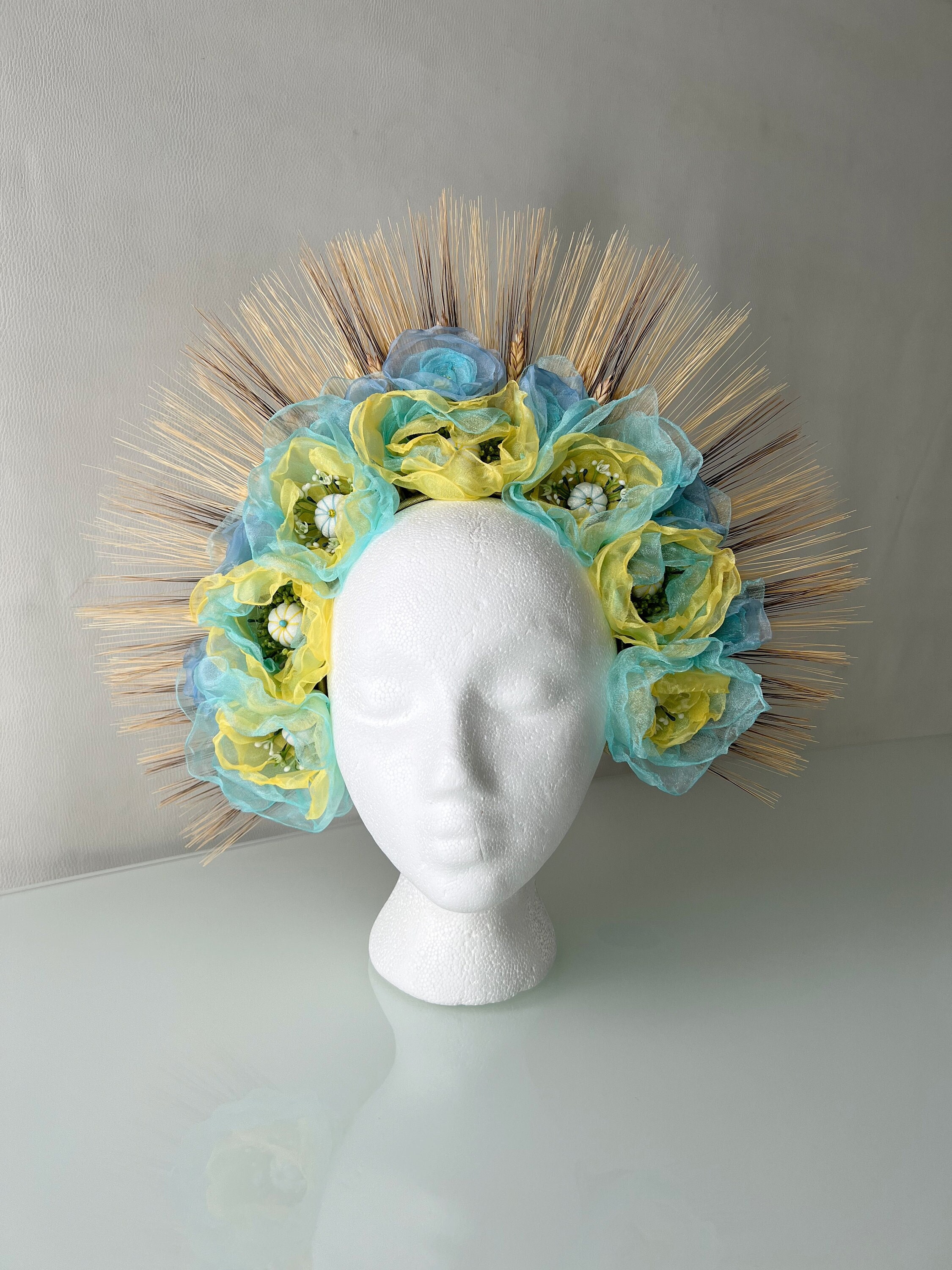 Luxury Flower Ukrainian Floral Crown, Ukrainian Headband, Handmade ...