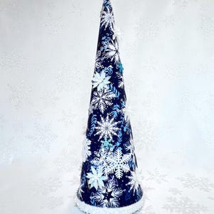 Christmas Cone Tree, Chinoiserie Cone Tree, White and Blue Decor - Etsy