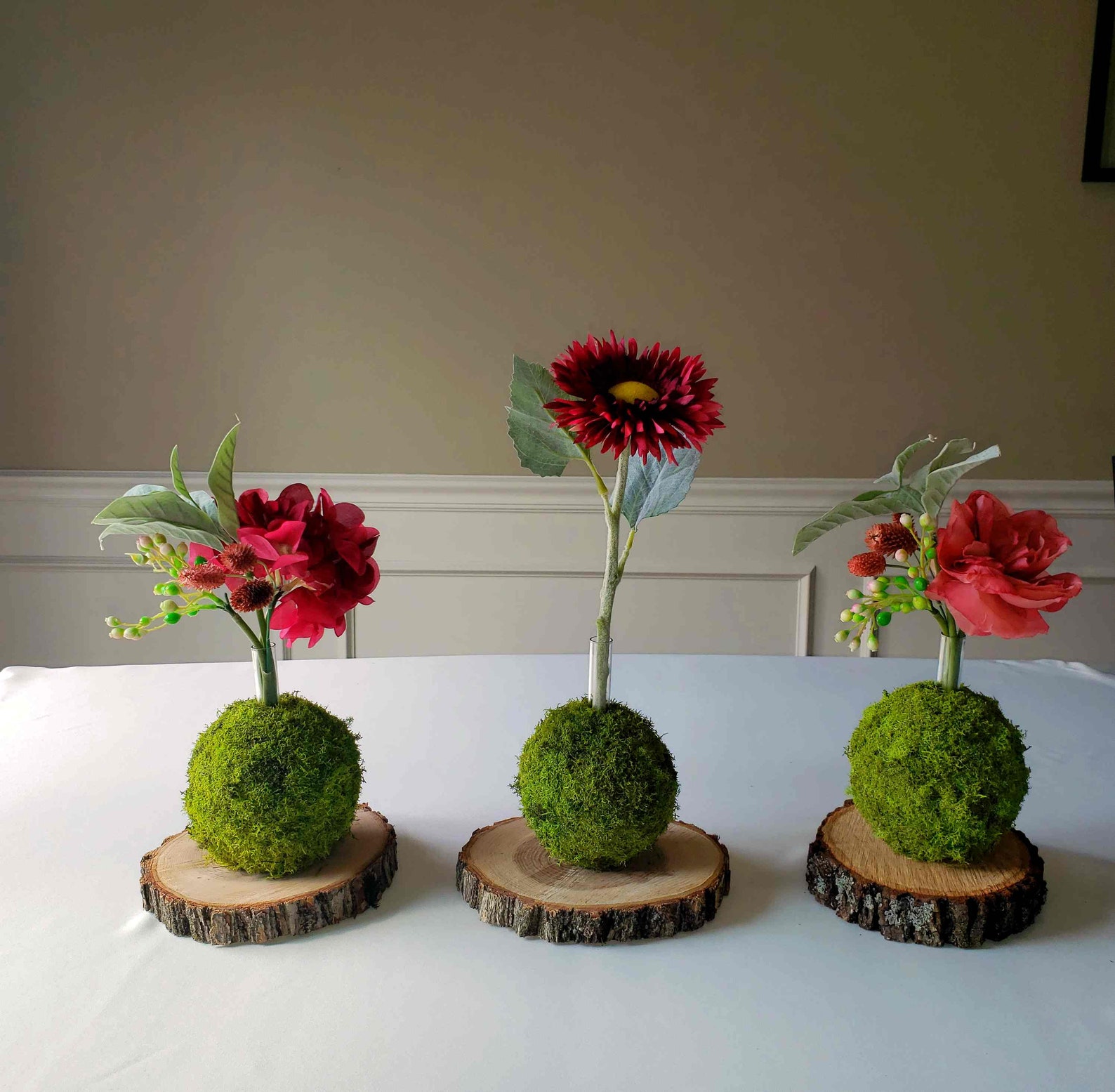Rustic Moss Decoration, Wedding Centerpiece, Moss Ball, Rustic Home ...