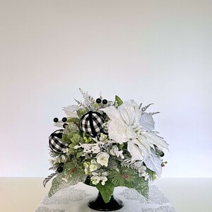 Buffalo Plaid Christmas Centerpieces Arrangement, Table Top Country ...