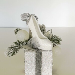 Christmas White High Heels Ornament, Fashion Decor, Shoe Ornaments ...