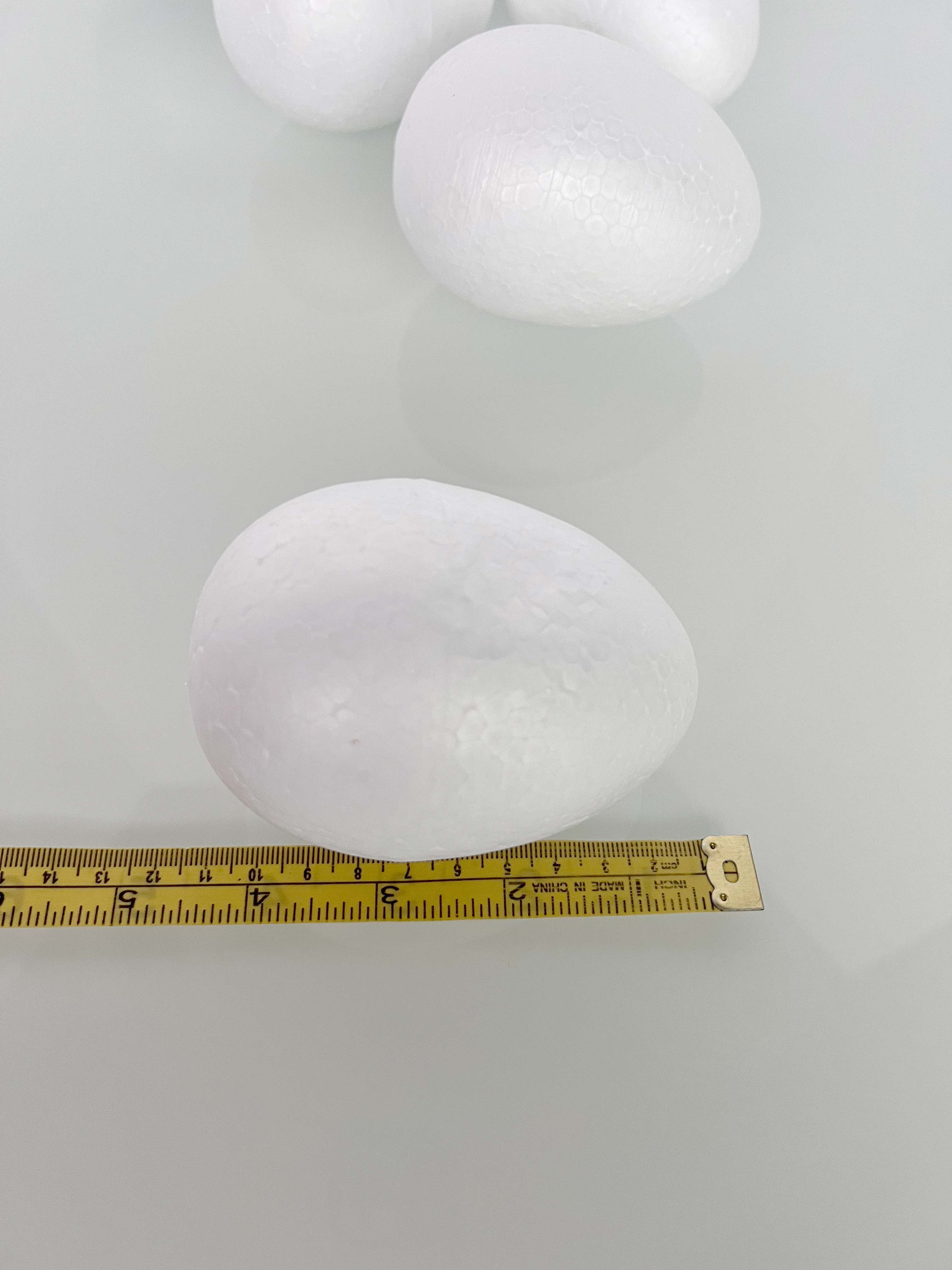 Styrofoam Eggs 4" Sets of 6, Polystyrene Eggs, Large Foam Eggs - Etsy