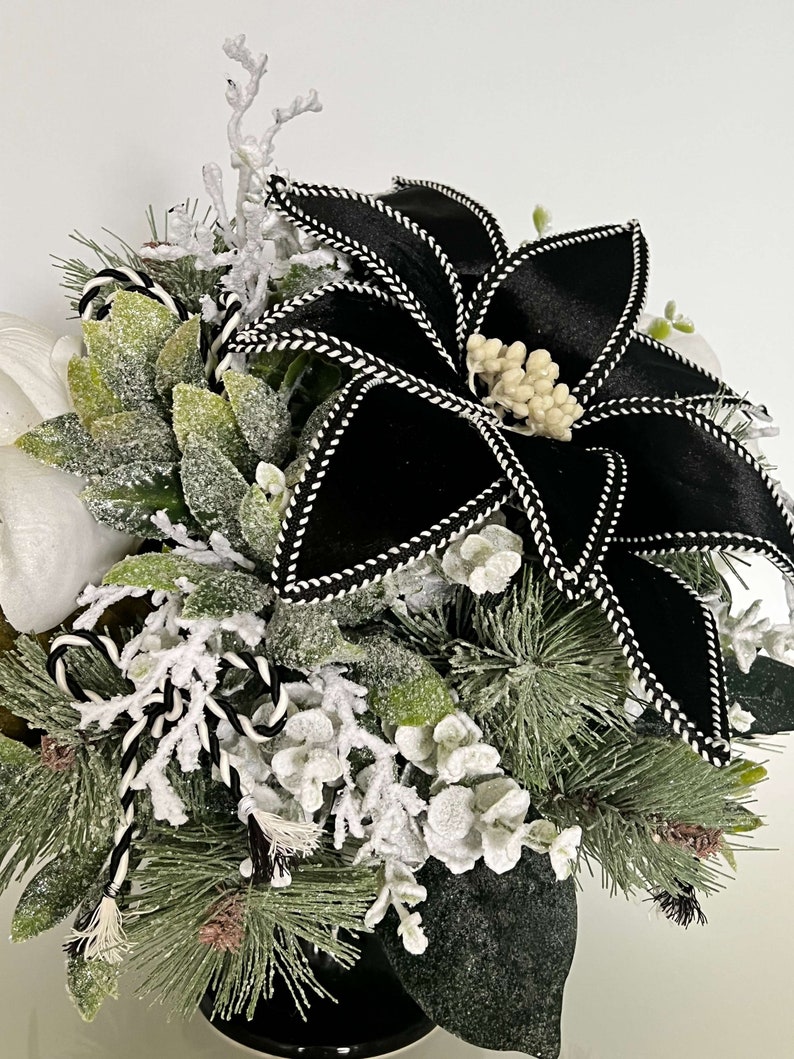 Buffalo Plaid Christmas Centerpieces Arrangement, Table Top Country ...