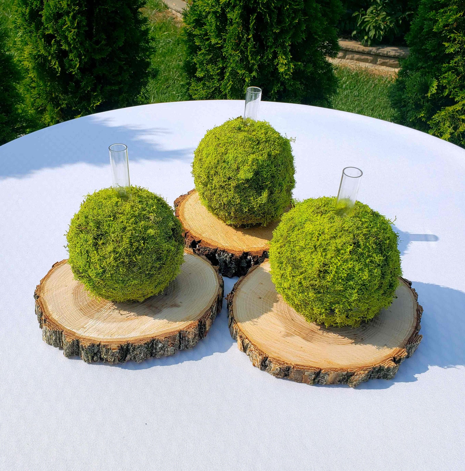 Rustic Moss Decoration, Wedding Centerpiece, Moss Ball, Rustic Home ...