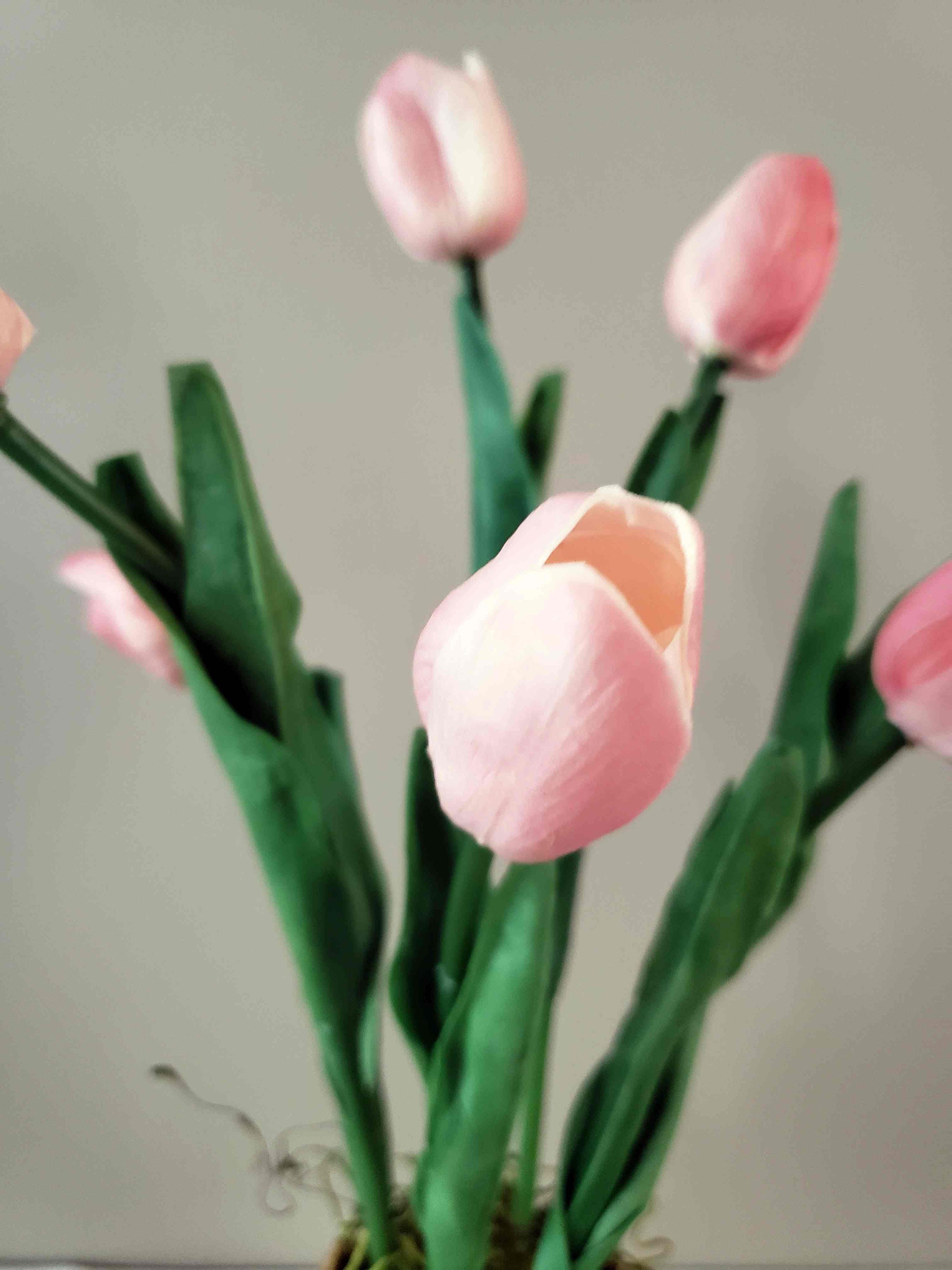 Easter Flowers Arrangement, Easter Tulips Centerpiece for Table, Gold ...