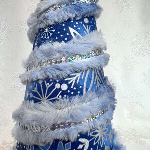 Christmas Cone Tree, Chinoiserie Cone Tree, White and Blue Decor - Etsy