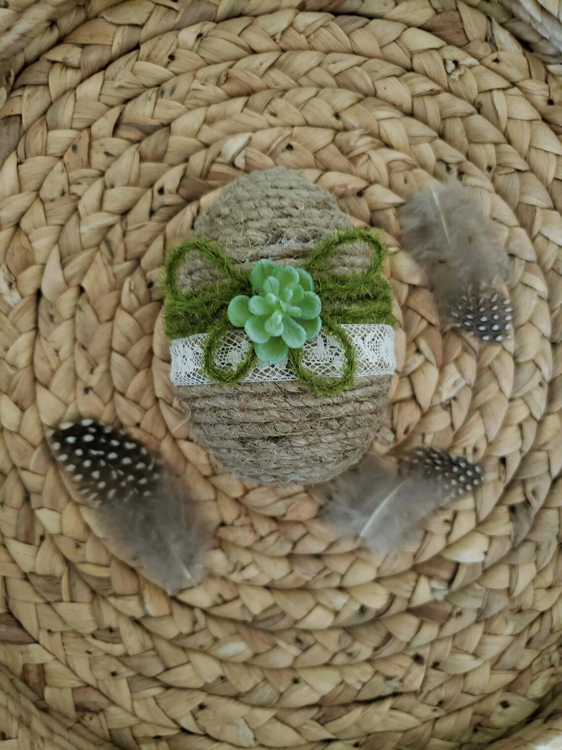 Jute Wrapped Eggs, Easter Farmhouse Decor, Decorative Easter Eggs, Set ...