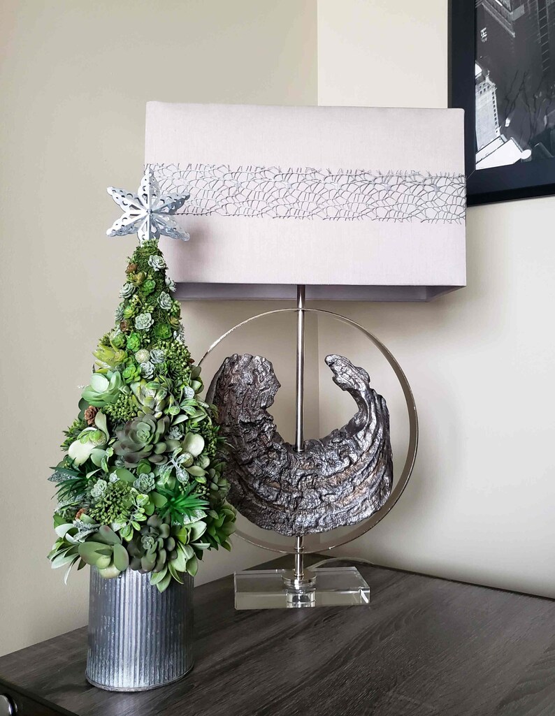 Christmas Cone Succulents Tree, Handmade Tabletop Christmas Tree ...