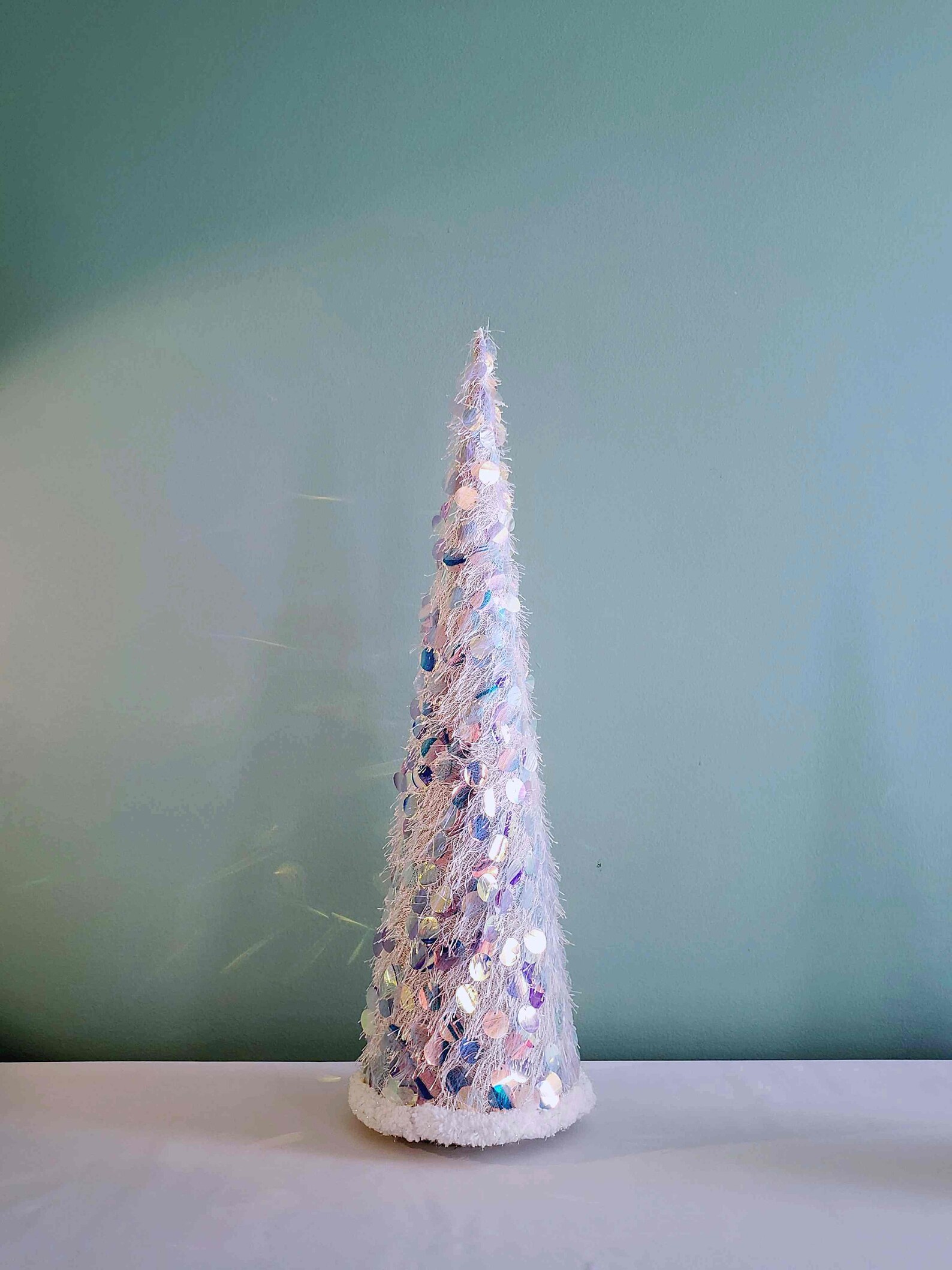 Tabletop Cone Christmas Tree, Sequins Blue/purple Christmas Tree 23 and ...