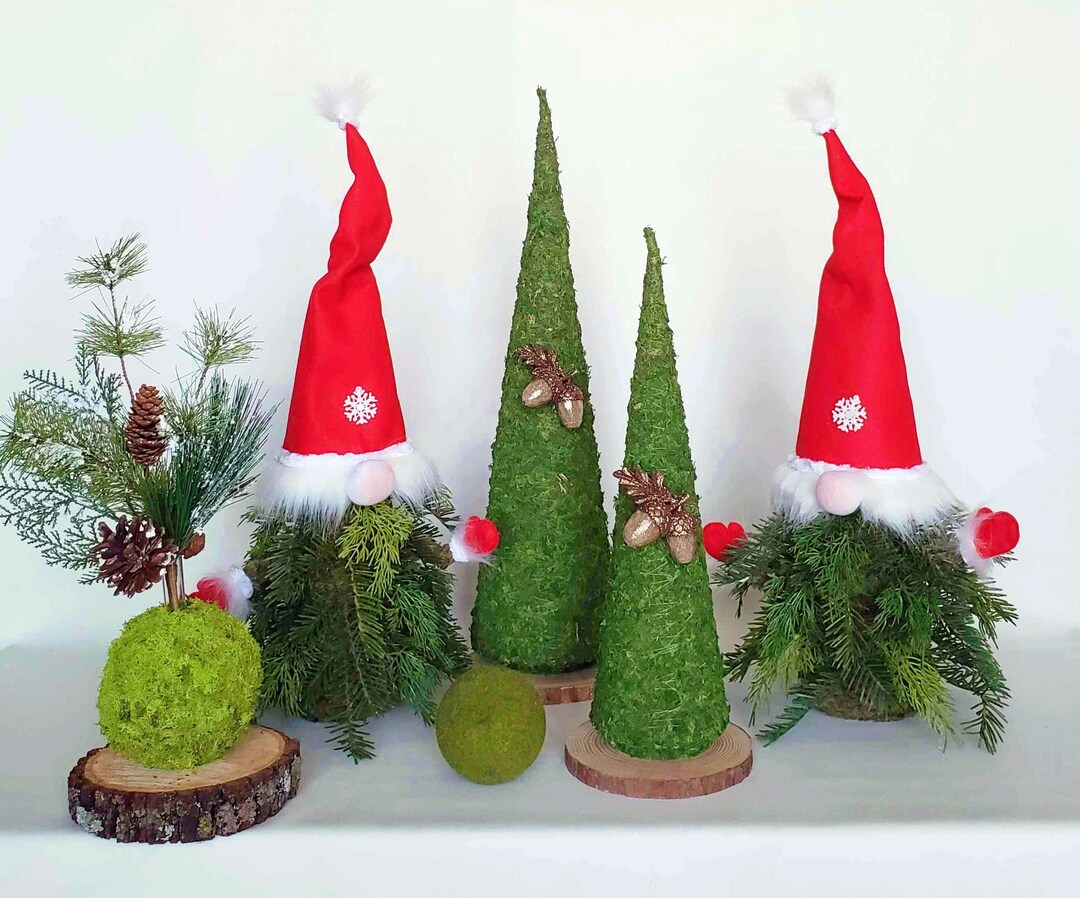 Christmas Gnome Tree, Large Christmas Santa Gnome , Holiday Gnome ...