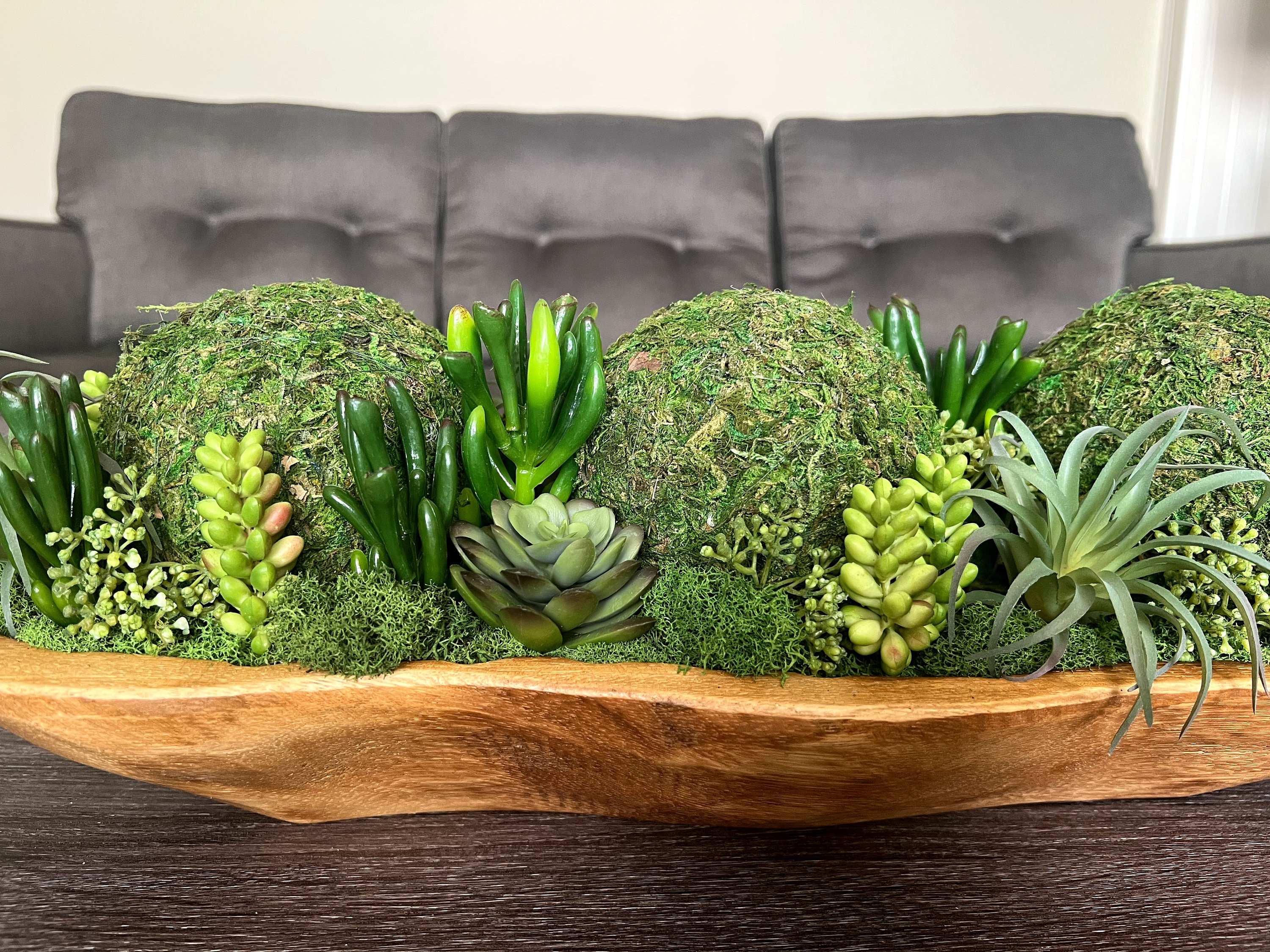 Rustic Centerpieces for Tables, Farmhouse Succulents Centerpiece, Long ...