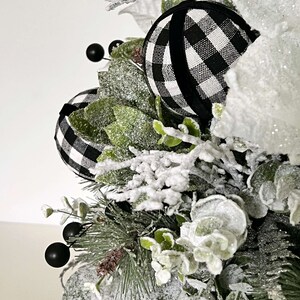 Buffalo Plaid Christmas Centerpieces Arrangement, Table Top Country ...