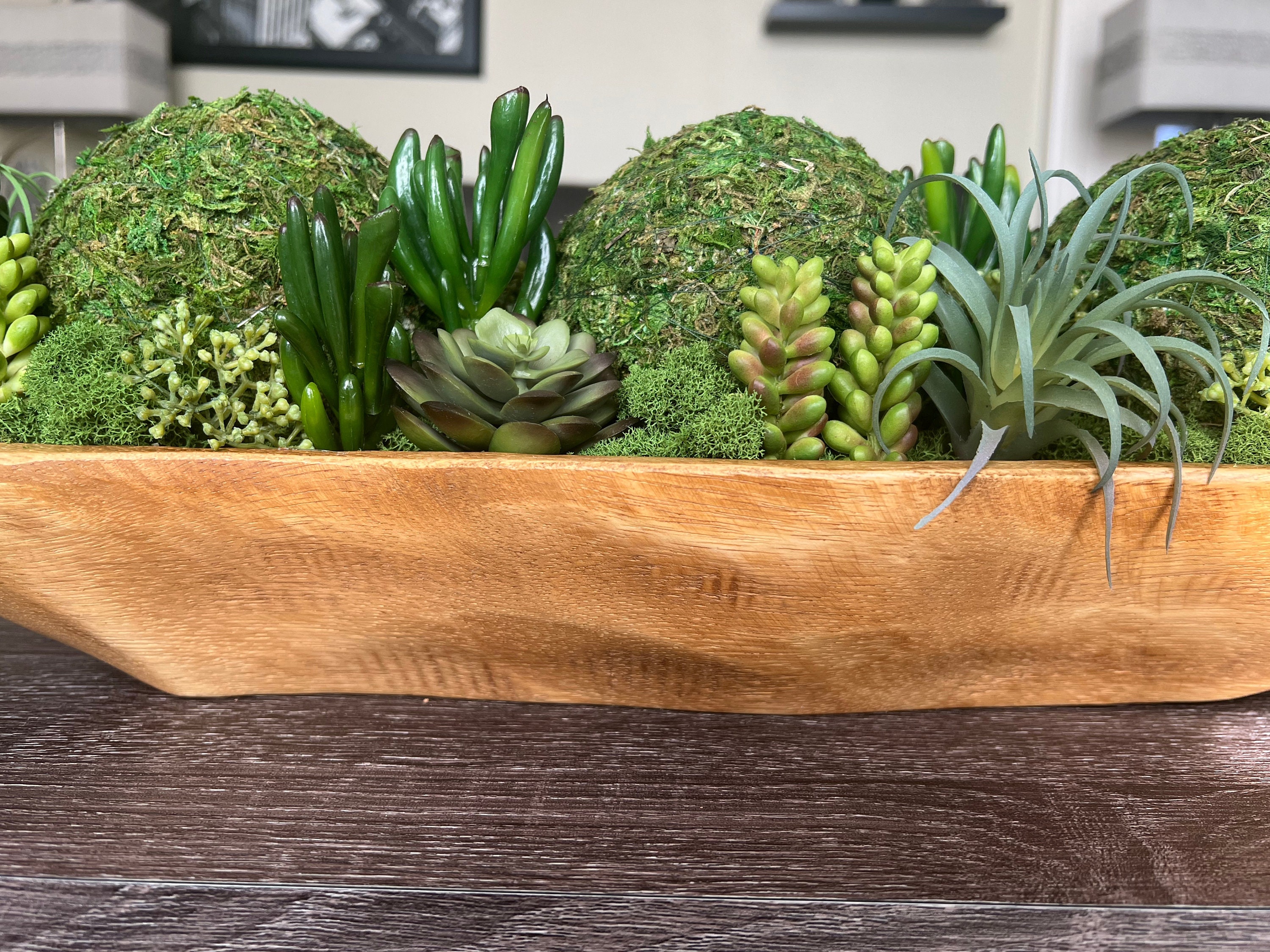 Rustic Centerpieces for Tables, Farmhouse Succulents Centerpiece, Long ...