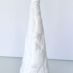 LED Cone Trees, Set of 3, White Fur Cone Trees, White Christmas - Etsy