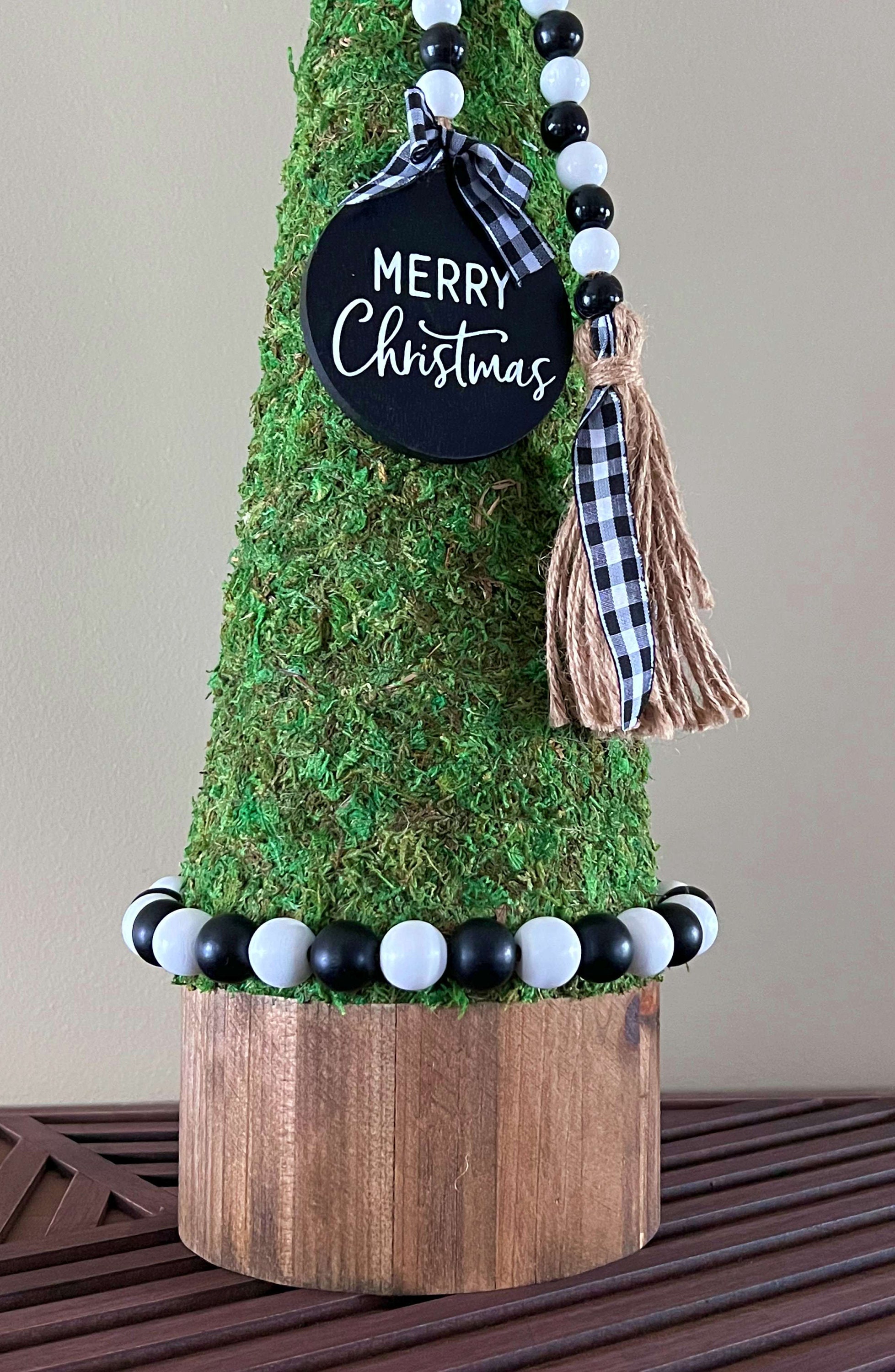 Christmas Cone Rustic Green Trees, Moss Tree, Farmhouse Winter ...