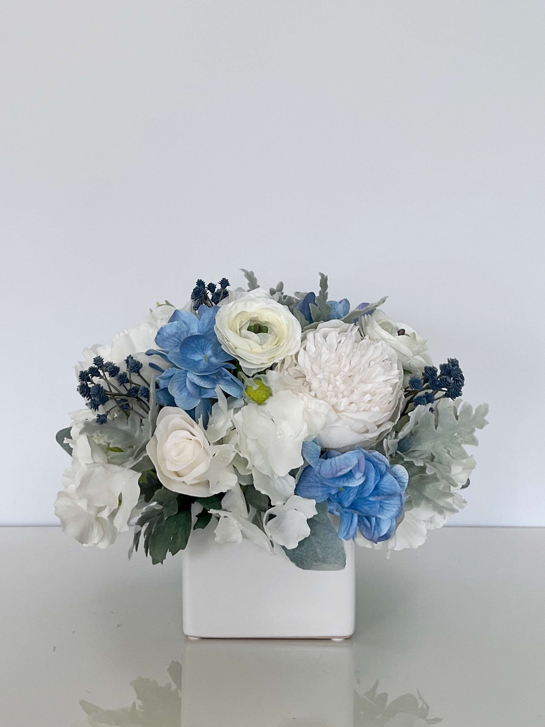 Blue Centerpieces, Elegant Flower Arrangement, Wedding Blue ...