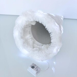 LED Cone Trees, Set of 3, White Fur Cone Trees, White Christmas - Etsy